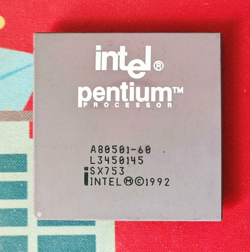2X Intel Pentium antique gold-plated CPU A80501-60 SX753/835 high ...