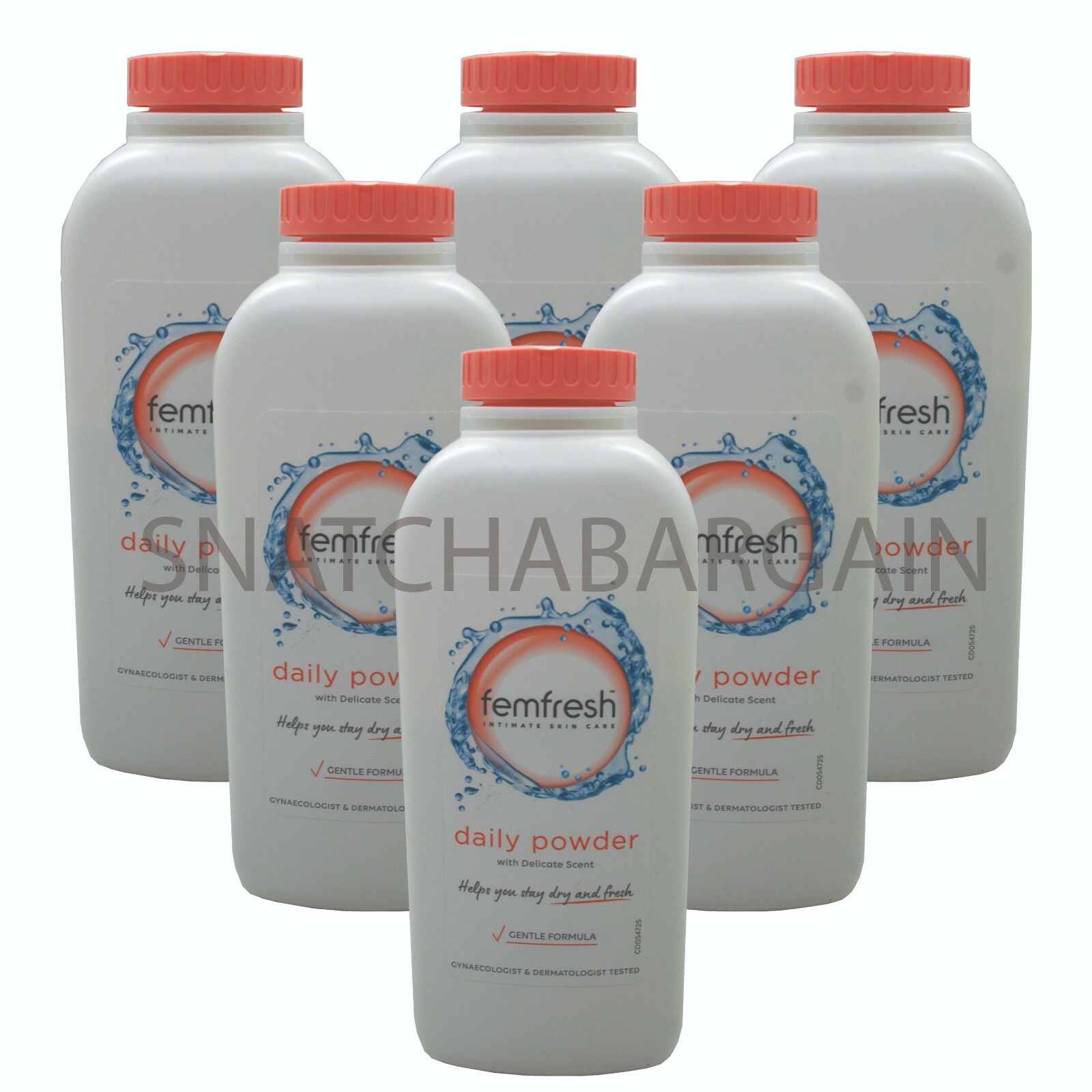 6 x NEW FEMFRESH POWDER INTIMATE HYGIENE RE-BALANCE 200g TALC FREE ...