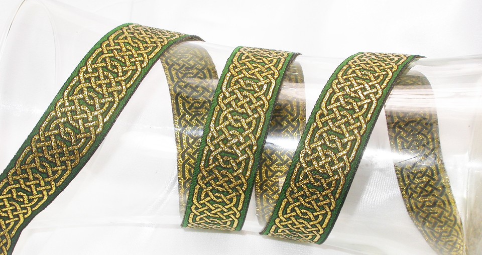 Jacquard Ribbon 1" (25mm) Celtic Hexagonal Rope lots of colors | eBay