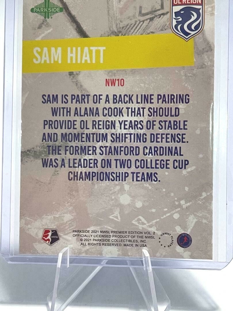2021 NWSL Parkside Volume 2 Soccer Sam Hiatt NEXT WAVE BLUE OL Reign ...