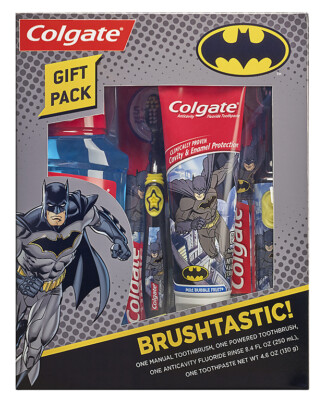 Colgate BATMAN Kids Toothbrush, Toothpaste, Mouthwash Value pack Gift ...