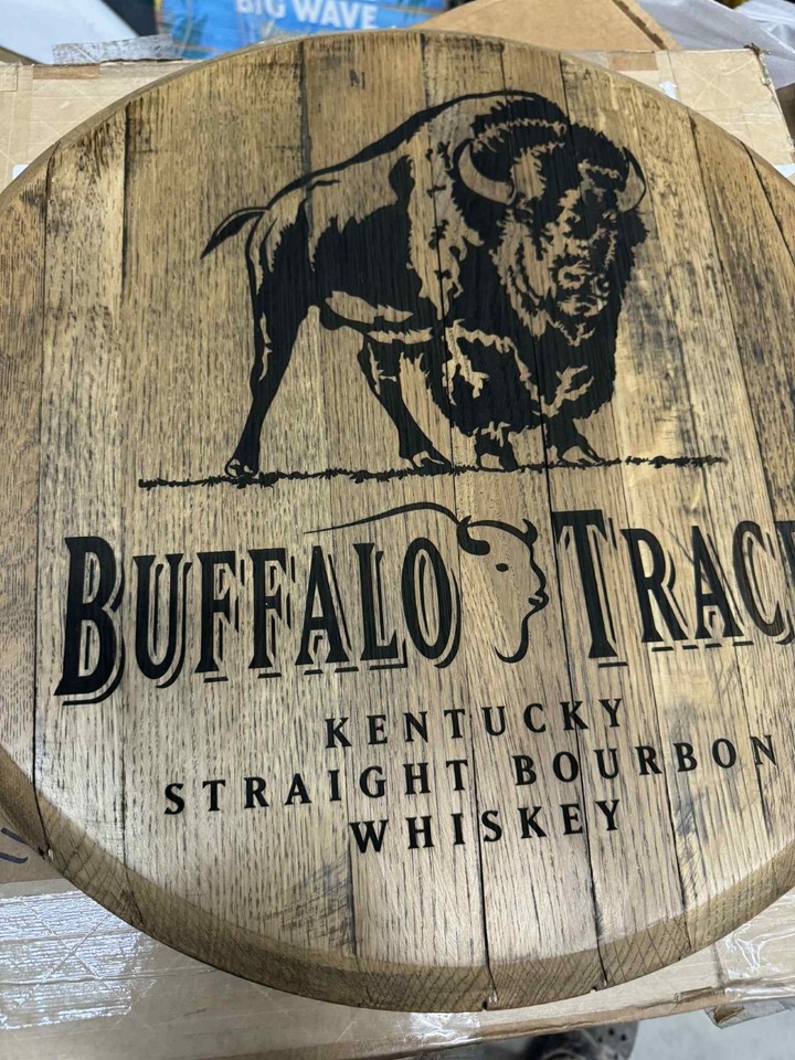 Buffalo Trace Bourbon Barrel Head Sign – 22" Kentucky Whiskey Barrel ...