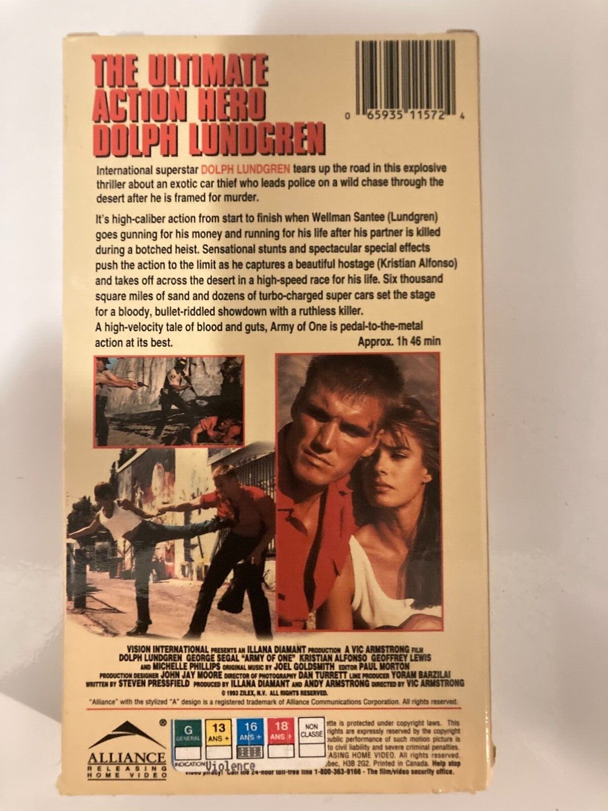 Army of One VHS Movie Dolph Lungren | eBay