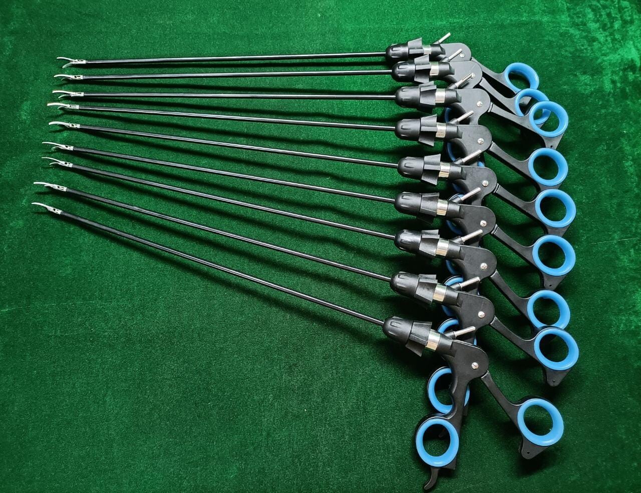 9pc Laparoscopic Curved Scissor 5mmx330mm Endoscopy Reusable Surgical ...