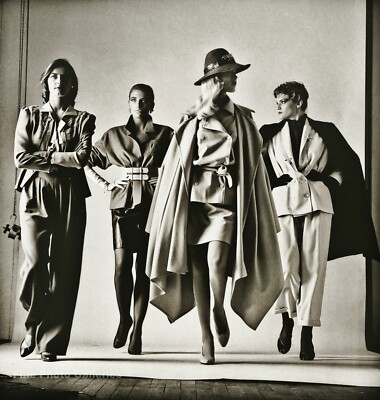 1981/93 Vintage HELMUT NEWTON Female Fashion Four Models Duotone Photo ...