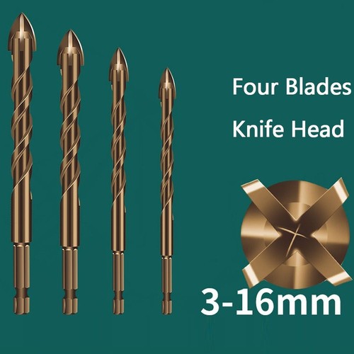 Hexagon Shank Ceramic Glass Drill Bits Cross Hole Opener Glass Bit ...