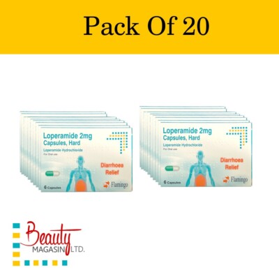 20 Packs of Diarrhoea Relief Caps Loperamide 2mg 6's Effective for ...