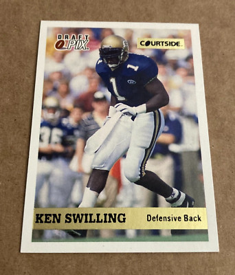 ⭐ KEN SWILLING RC ⭐ 1992 Courtside Draft Pix #3 - Georgia Tech / BUCS ...