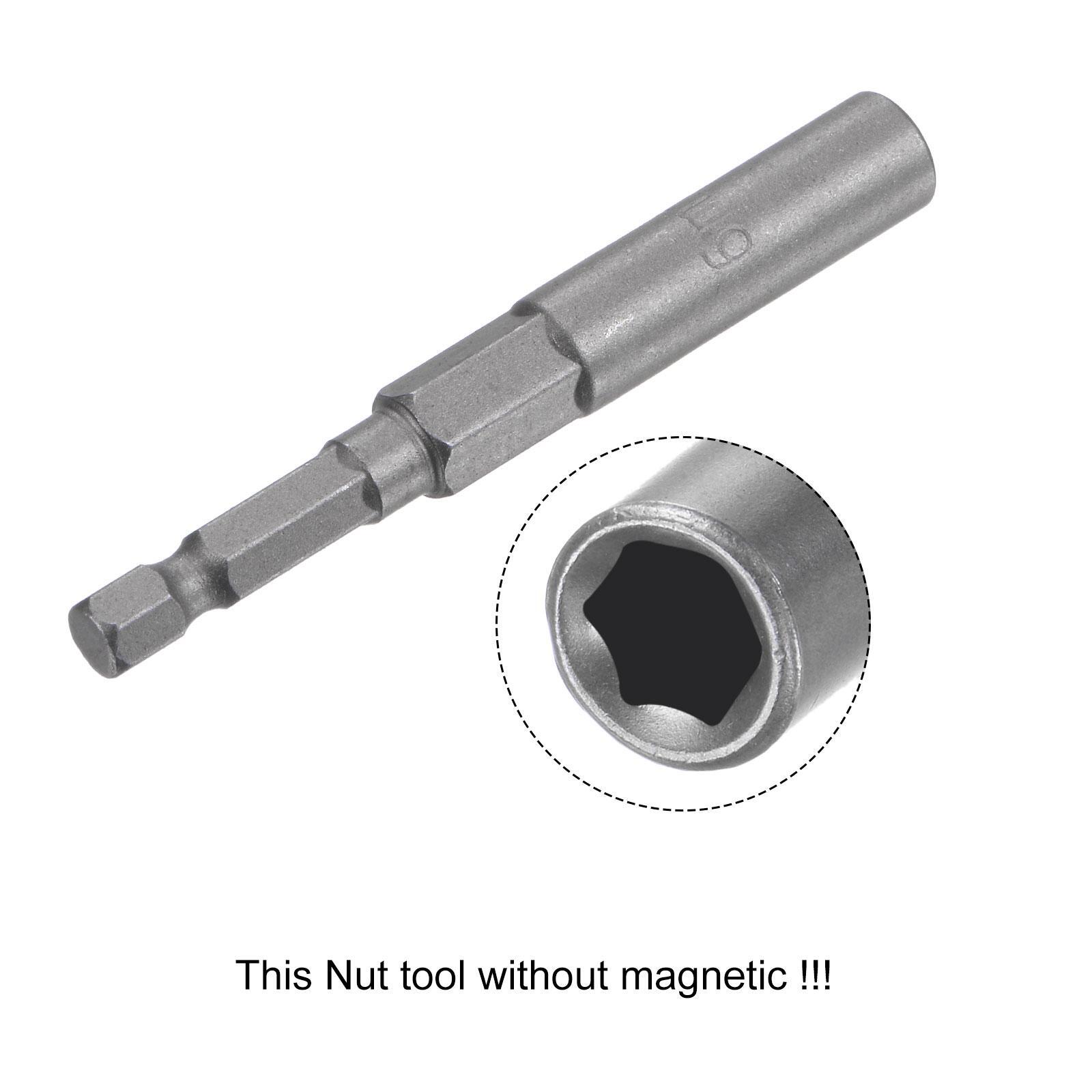 1/4" Quick-Change Hex Shank 6-17mm Nut Driver Bit Set of 6 Pcs, No ...