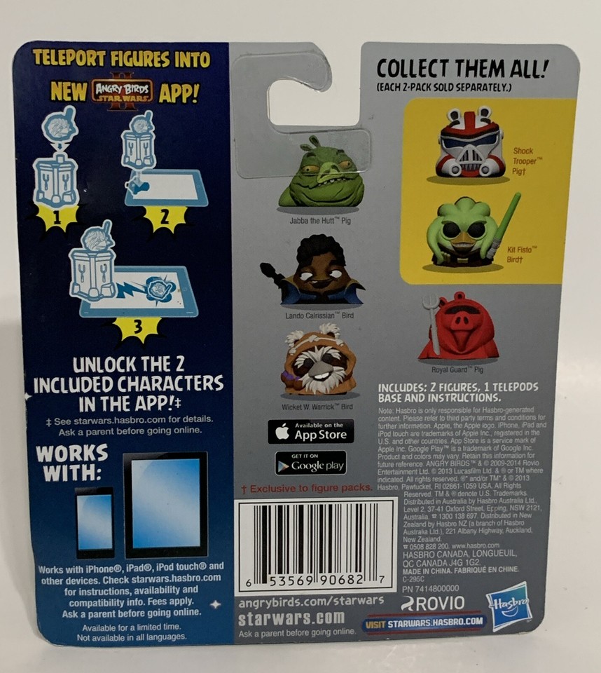 Star Wars Angry Birds Telepods Series 2 Jabba the Hutt Pig & Ewok ...