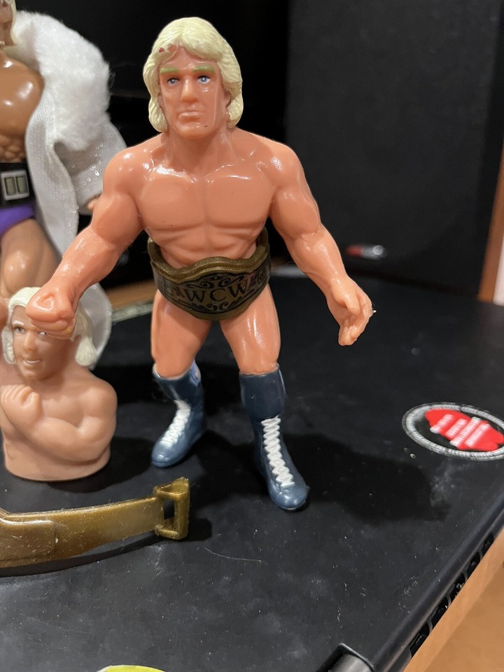Ric Flair AWA Remco Galoob Figure Robe Belt Thumb Puppet WCW NWA WWE 4 ...