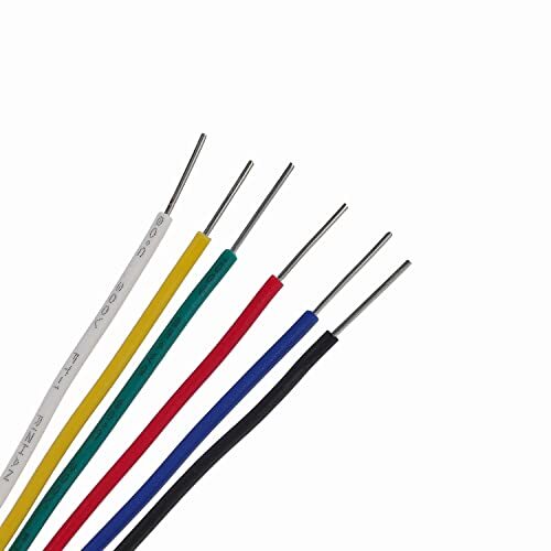 TUOFENG 22 awg Solid Wire-Solid Wire Kit-6 different colored 30 Feet ...