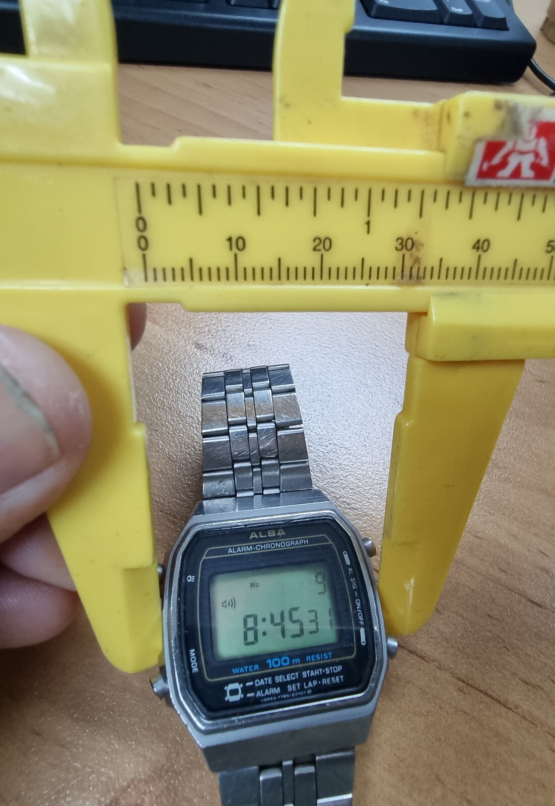 rare vintage 1983 Alba Y789-5380 (SeikoPulsar) alarm chrono 10bar ...