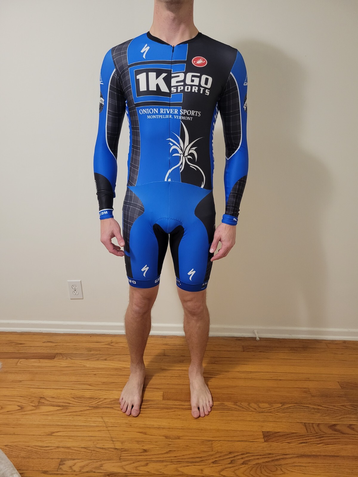 Castelli cycling suit singlet l/s body paint skinsuit speedsuit mens ...