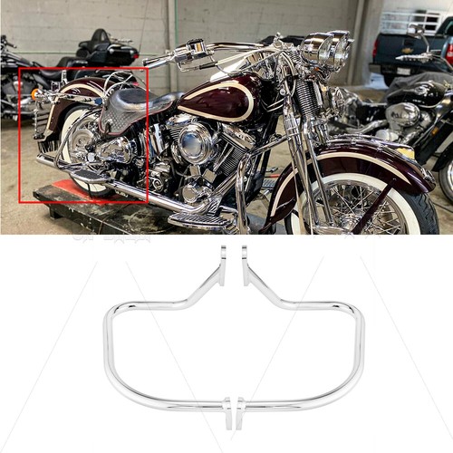Chrome Saddle Bag Rear Highway Guard Crash Bar For Harley Softail ...