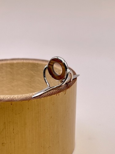 9mm Brown Banded Agate Fly Rod Stripping Guide Bright Nickel Silver ...