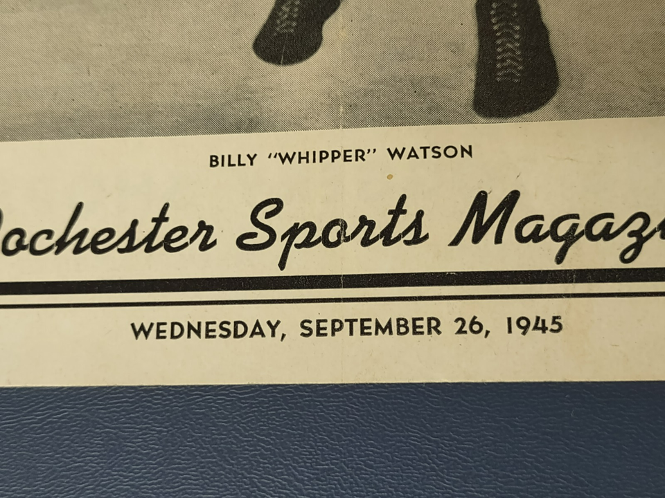 1945 (Sept. 26) Rochester, NY wrestling program (Billy Whipper Watson ...