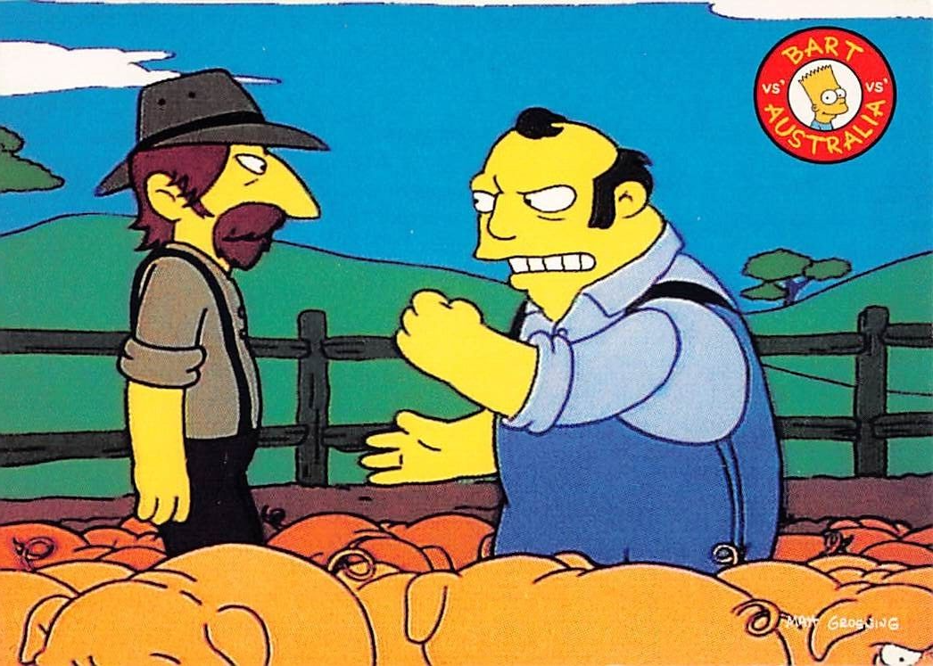 1996 THE SIMPSONS DOWN UNDER AUSTRALIA TEMPO TRADING CARD #53 | eBay