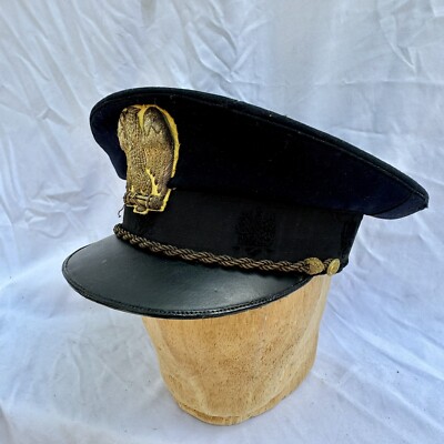 Original WWII Italian Fascist Party Leader Visor Hat Bullion | eBay