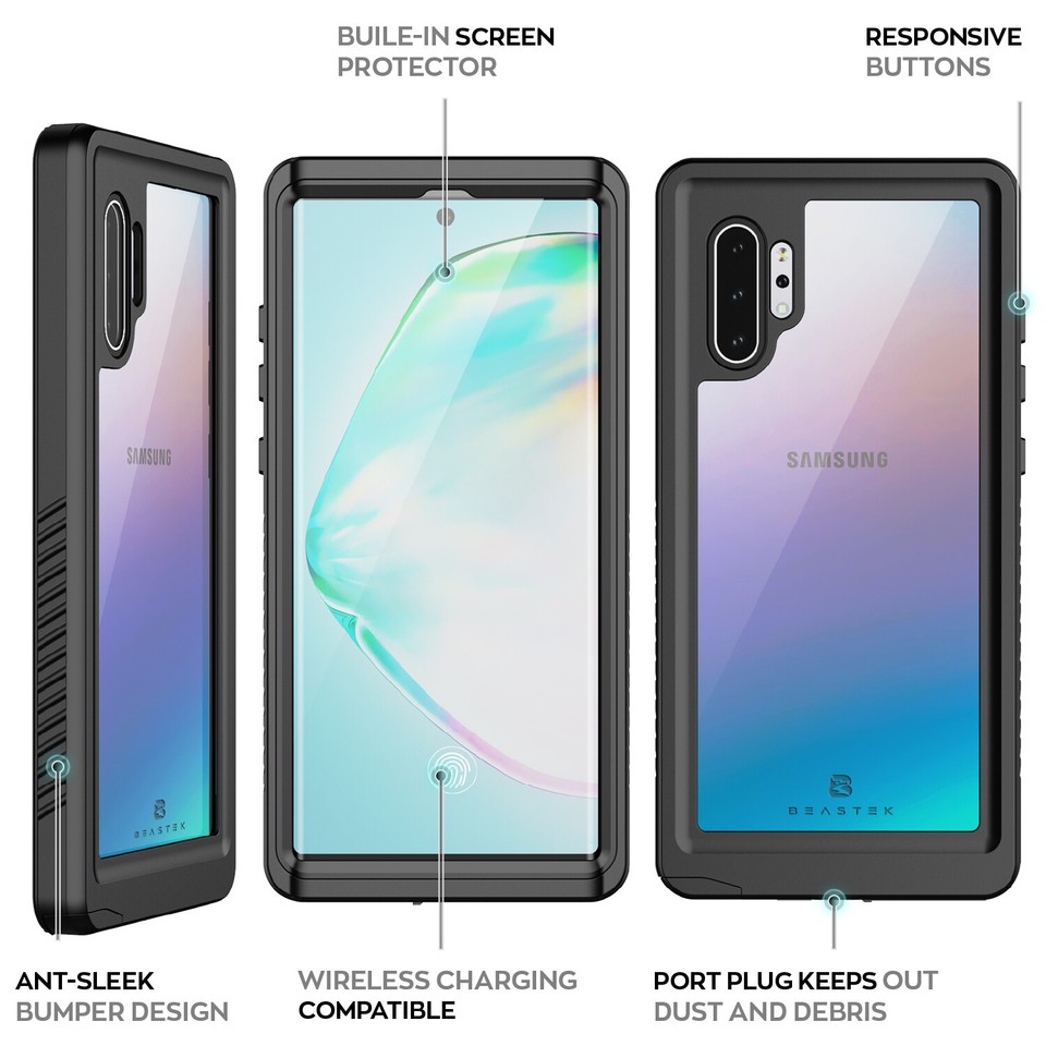 For Samsung Galaxy Note 10 Waterproof Case Cover with Screen Protector ...