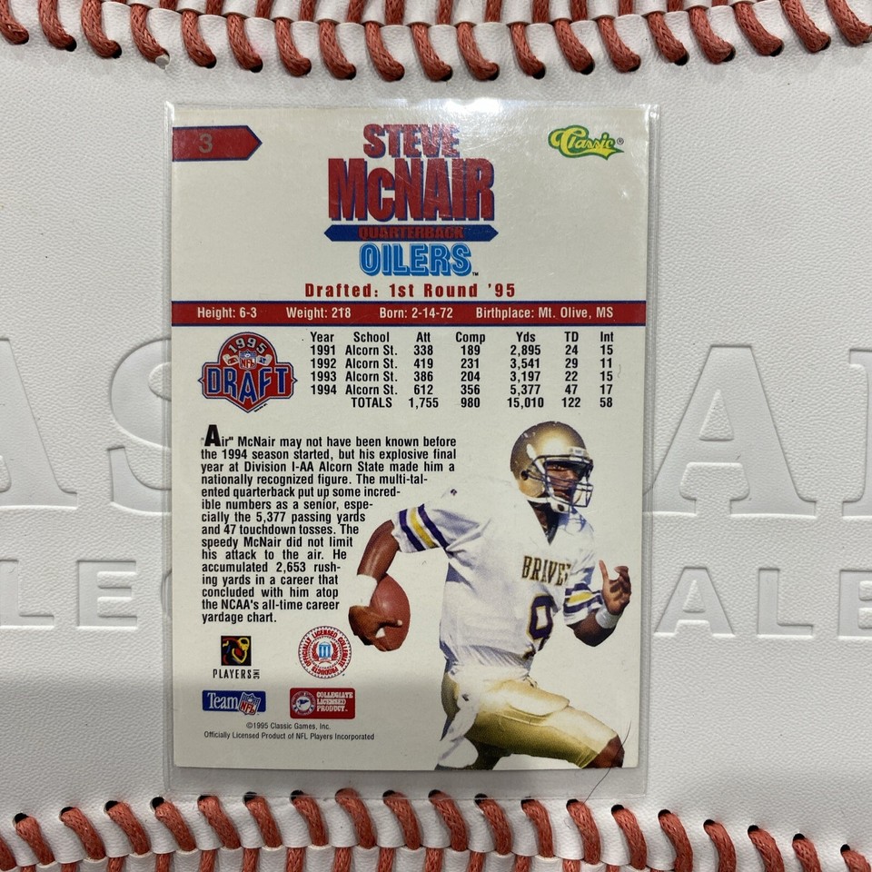 1995 Classic NFL Draft - Silver #3 Steve McNair (RC) | eBay