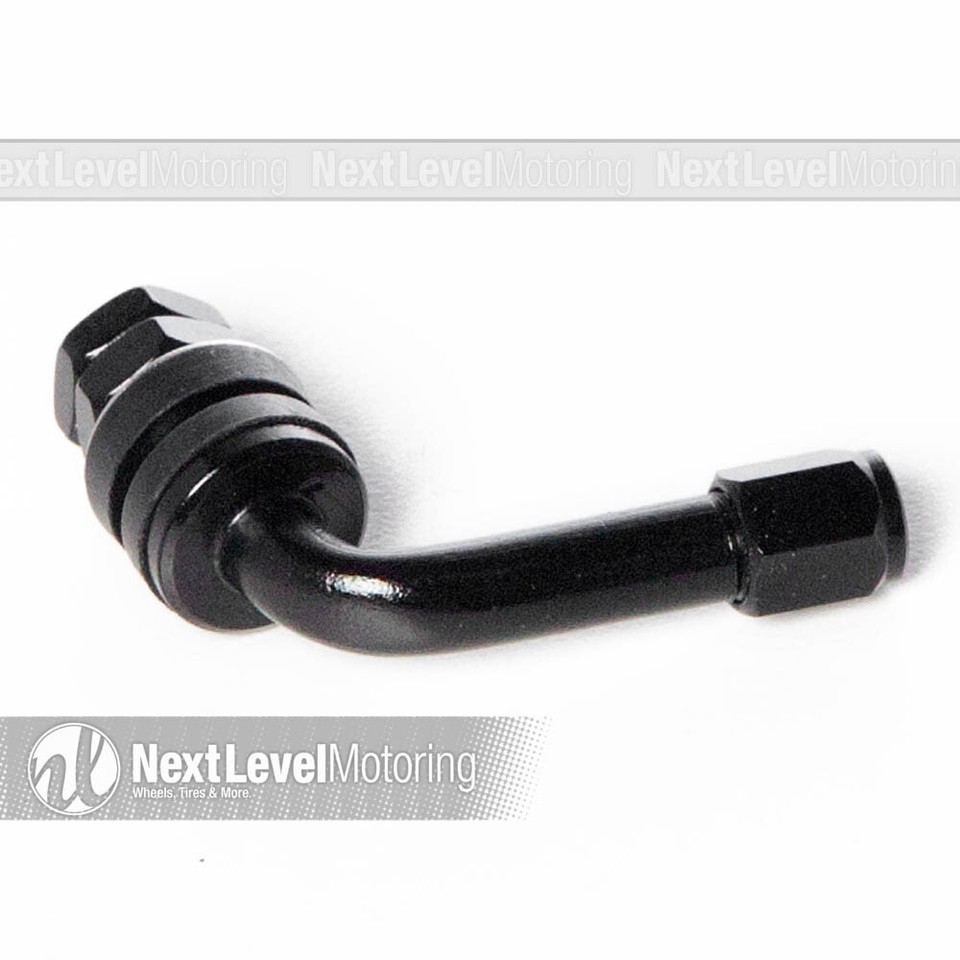 4 Circuit VS90 Black Aluminum Bolt-In Valve Stems 90 Degree Angle Bend ...