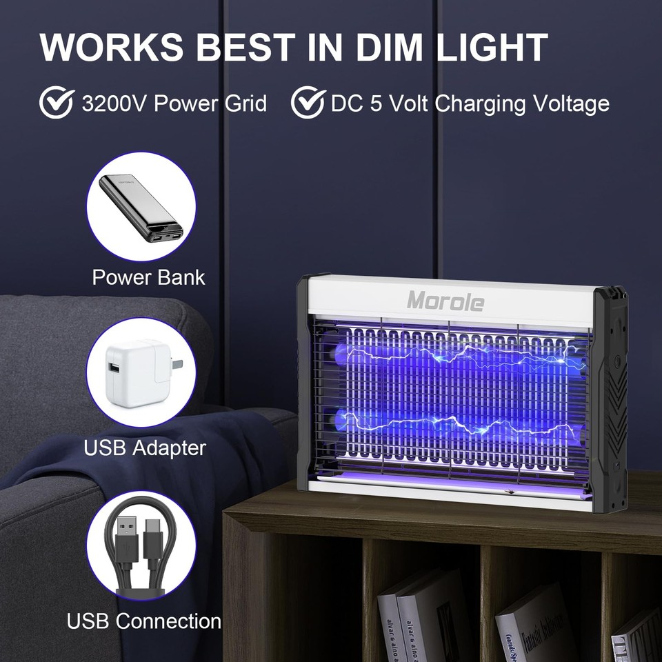 Bug Zapper 3200V Electronic Mosquito Zapper for Outdoor and Indoor ...