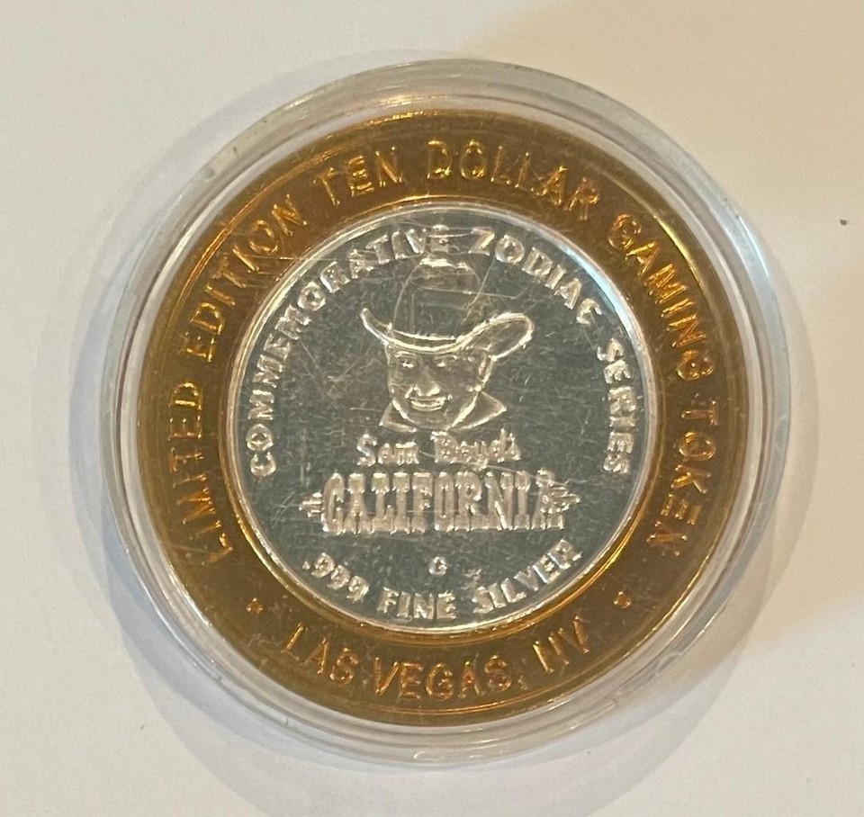 Binion's HORSESHOE $10 Gaming Token .999 Fine Silver Sam Boyd's Las ...