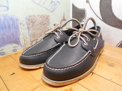 Sperry Top-Sider Navy Blue Leather Boat Shoes Men's 11M #0777299 | eBay