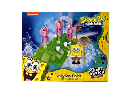 Snap & Switch SpongeBob Squarepants Jellyfish Fields Construction 82 ...