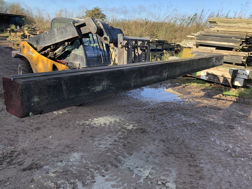 6m Long Reclaimed Softwood / Pine Baulk Timber Wood Beam – 300mm x ...