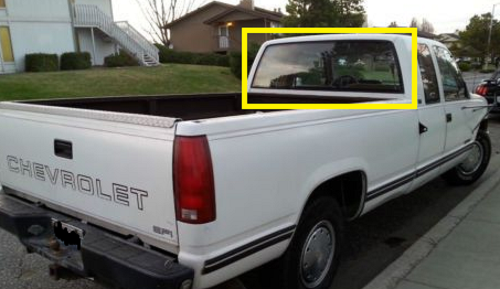 Fits 1988-1998 GMC/Chevy K1500 K2500 K3500 Rear Back Glass Stationary ...