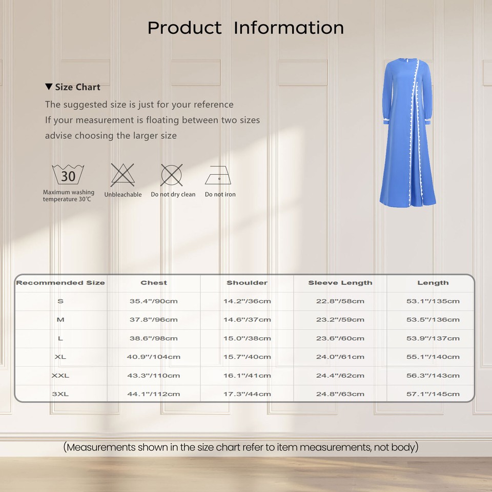 Women Muslim Dress Ramadan Eid Prayer Clothes Islamic Arabian Dress ...