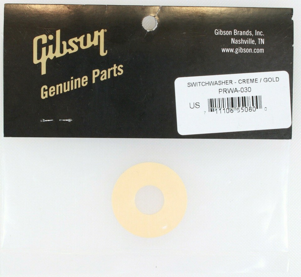 GIBSON® Toggle Switch Washer Les Paul Cream Creme Gold Letters Genuine ...