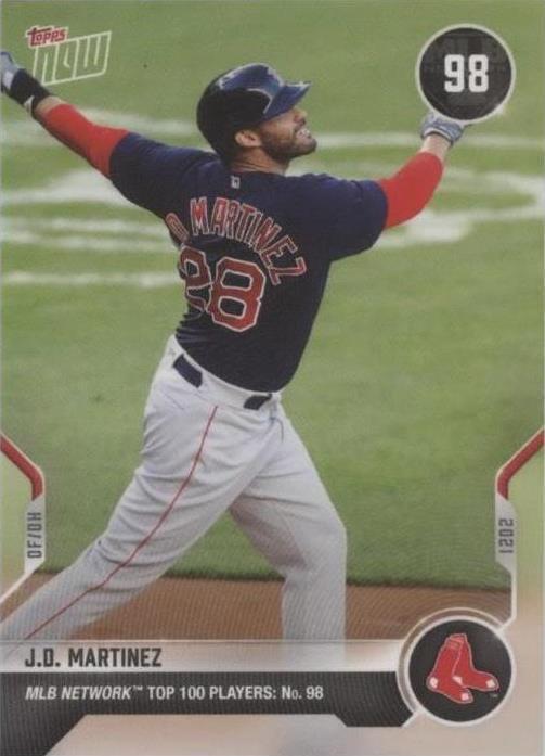 2021 Topps Now MLB Network Top 100 Players - J.D. Martinez #T-98 for ...