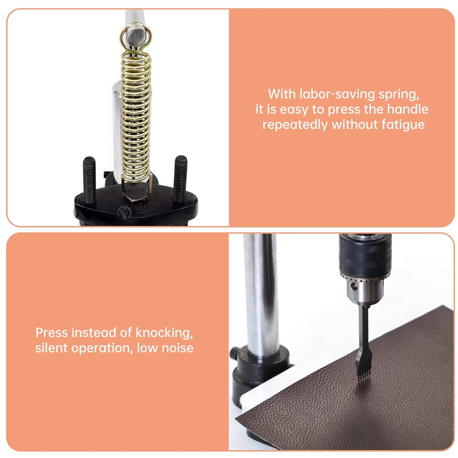 Leather Hole Puncher Hand Punching Machine Manual Press Puncher Punch ...