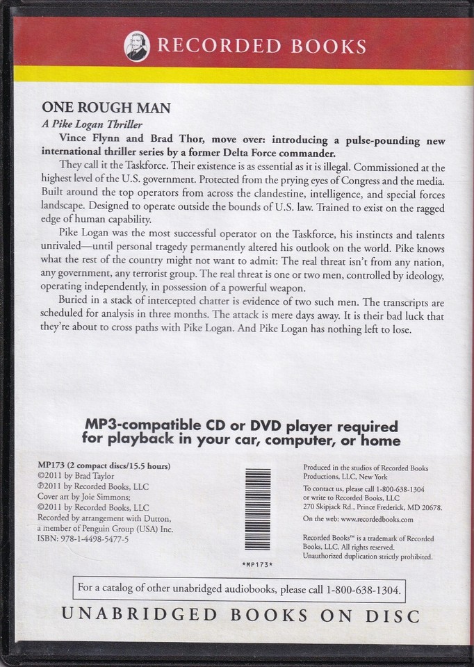 One Rough Man by Brad Taylor (Pike Logan Series #1) Unabridged MP3 ...