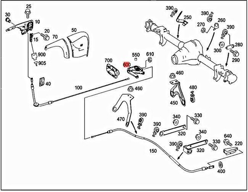 Genuine MERCEDES 906 5-t Box 906 Bus Bowden cable adjustment 9064200238 ...