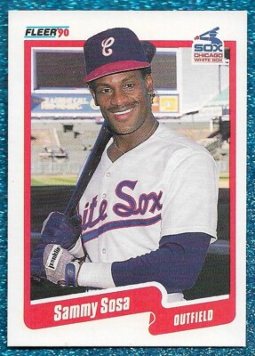 1990 FLEER #548 SAMMY SOSA ROOKIE RC NM OR BETTER CUBS 609 CAREER HOME ...