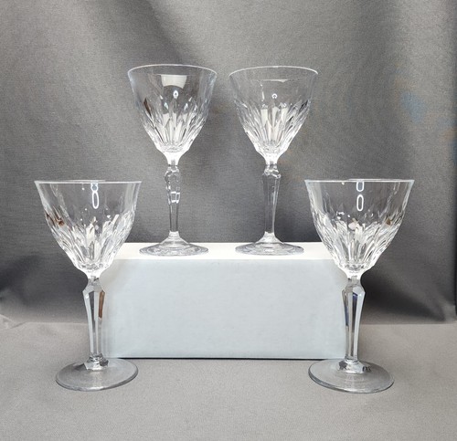Vintage Josair Edith Crystal Large Claret Wine Glass Goblet Set 4 ...
