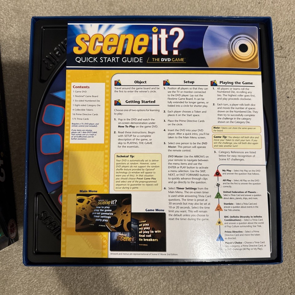Deluxe Star Trek Scene It? DVD Game - Complete - Excellent Condition ...