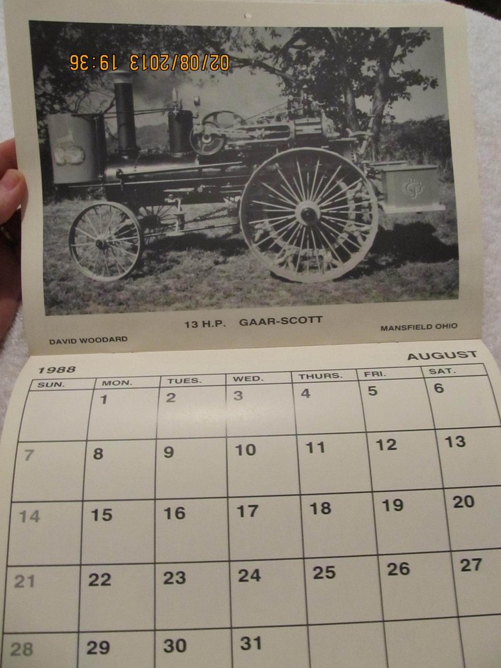 1988 Steam Engine Heritage Calendar Geiser Peerless, Case, Frick ...