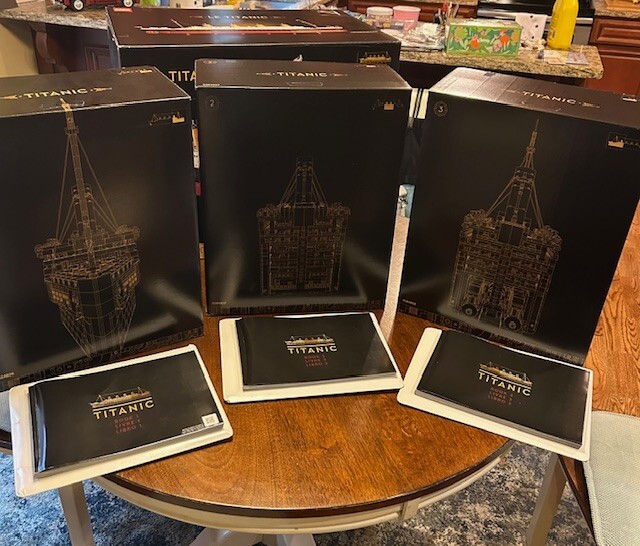 LEGO ICONS TITANIC 10294 EMPTY BOXES 3 Inner 1 Main with all MANUALS ...