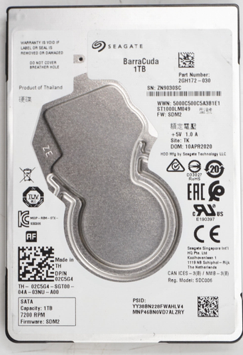 Seagate Barracuda ST1000LM049 1TB 2.5" 72K RPM SATA HDD Dell P/N ...