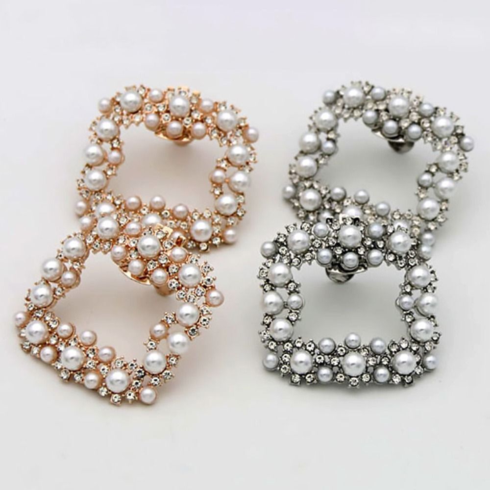 Crystal Shiny Decorative Clip Charm Buckle Shoe Flower Decoration ...