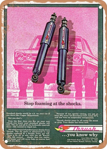 METAL SIGN - 1969 Thrush Shocks Vintage Ad | eBay