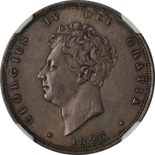 Great Britain 1825 George IV silver shilling Lion & Crown NGC AU55 | eBay