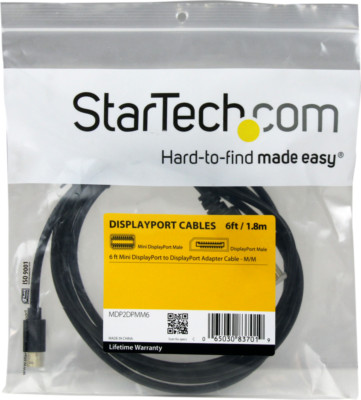 Startech Cable Mini DP to DP Adapter Cable 6' 1.8m MDP2DPMM6 | eBay
