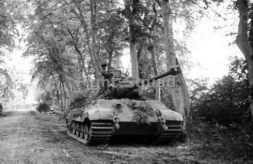 WW2 Picture Photo France 1944 German Tiger II heavy tank with Porsche ...