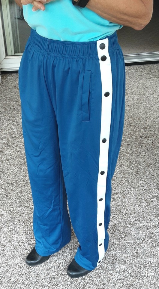 Deyeek Womens S Tear Away Basketball Track Pants 2 Side Snaps & Pockets ...